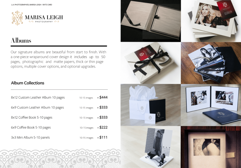 BOUDOIR RATE CARD - Boudoir Los Angeles